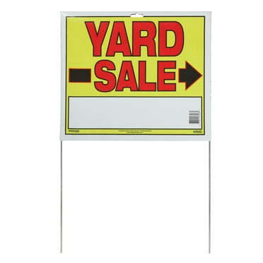 Sunburst Systems 3610 Yellow Laminated Cardboard Garage Sale Sign W ...