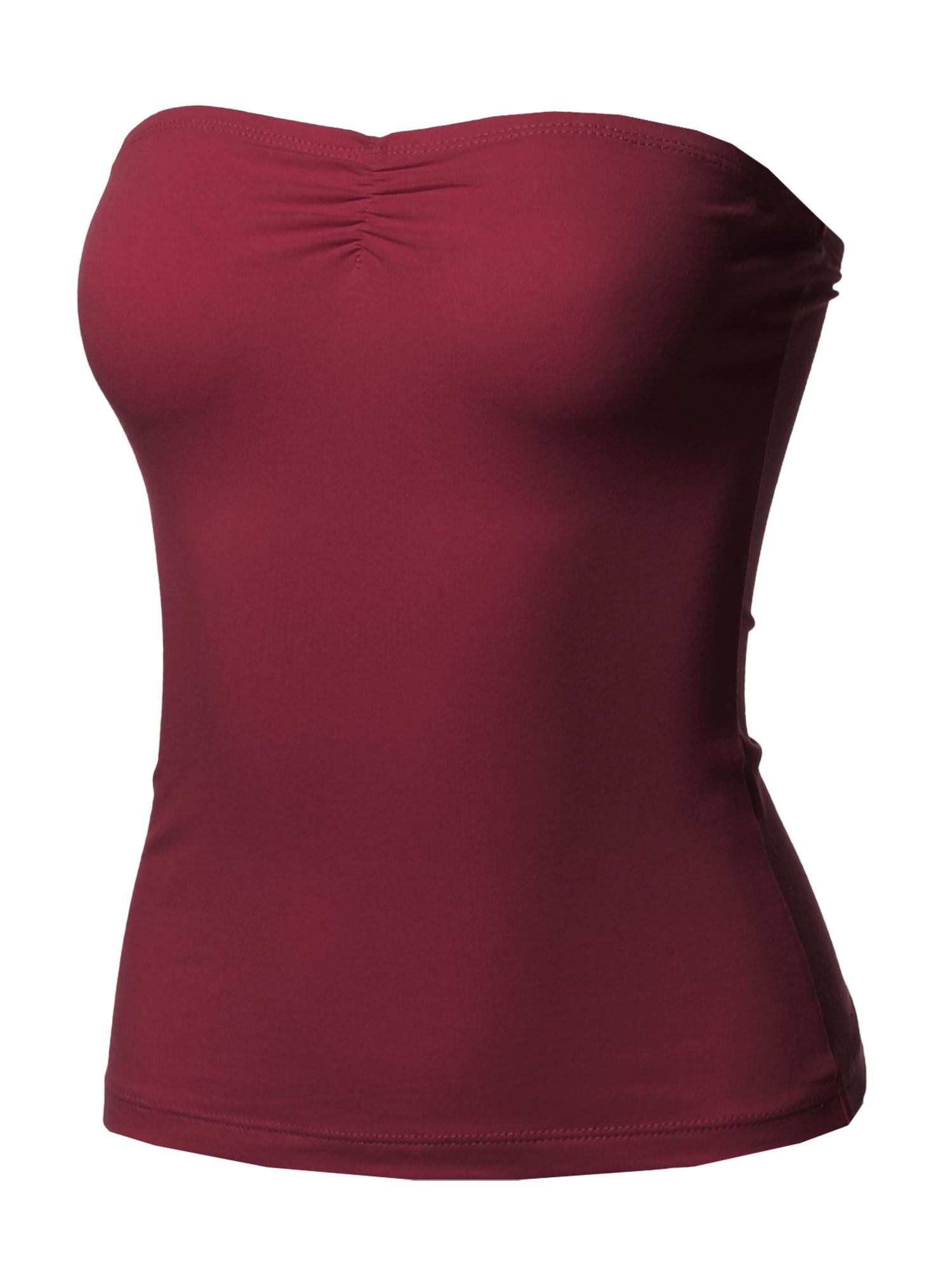 FashionOutfit - FashionOutfit Women's Solid Sexy Tube Top With Chest ...