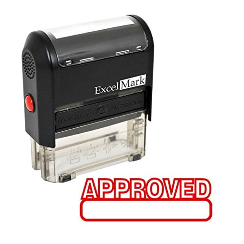 APPROVED Self Inking Rubber Stamp - Red Ink (42A1539WEB-R) - Walmart.com