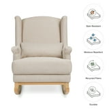 Namesake Miranda Wingback Rocker in Performance Beach Eco-Weave with ...