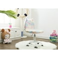Guyou Colorful Unicorn Shaped Kid's Chair, Faux Fur Adjustable Swivel ...