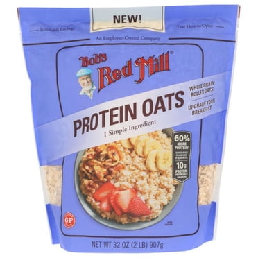 Bobs Red Mill Whole Oatmeal Rolled Protein Oats, 32 oz Bag - Walmart.com