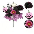 Cevemin 8 Pcs Fall Artificial Flower Picks - Fake Pumpkin Maple Leaf ...