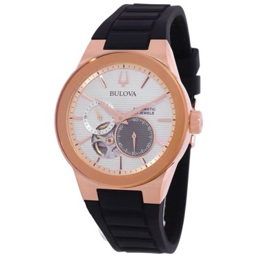 Bulova Men's Automatic Skeleton Dial Watch, Stainless Steel Bracelet ...