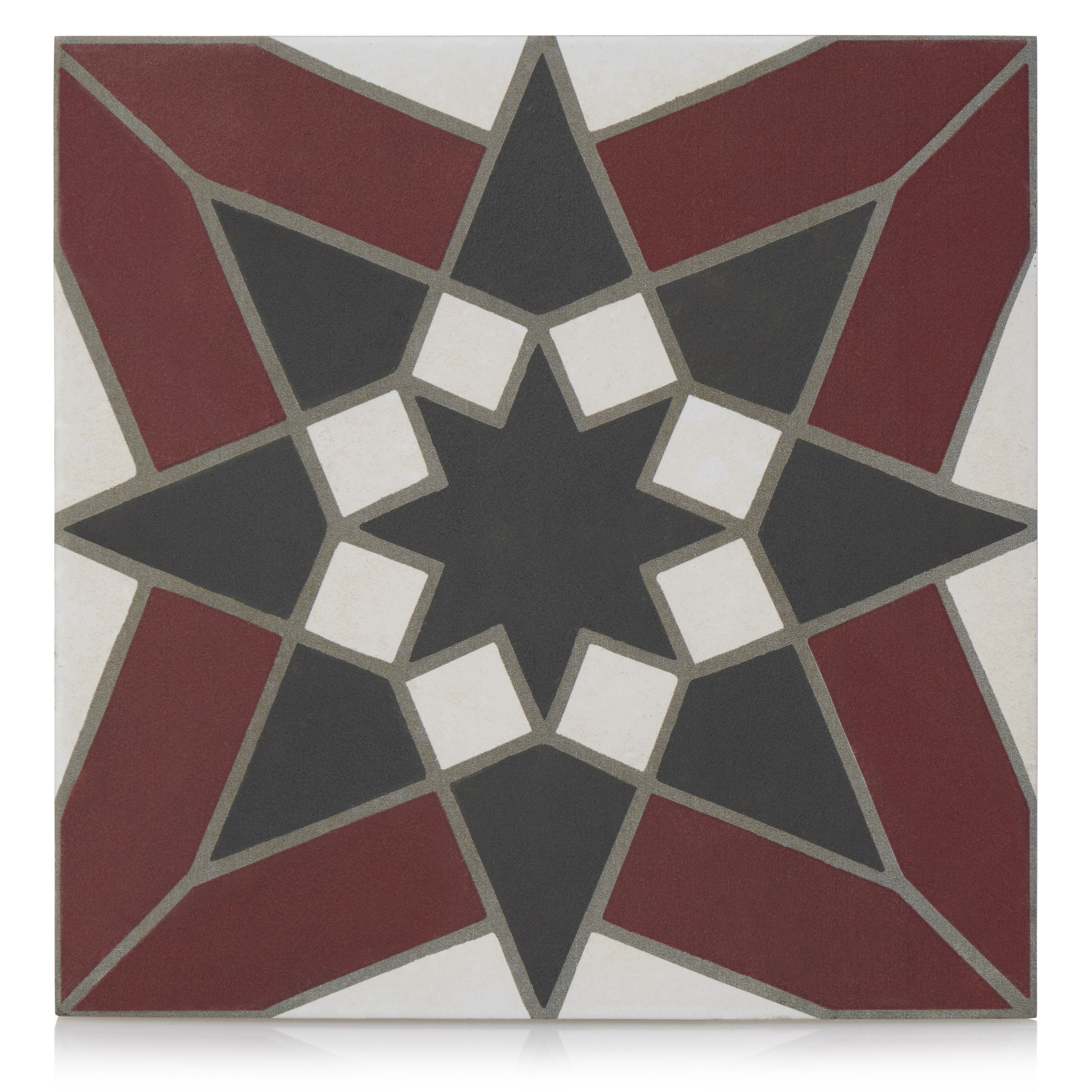 The Tile Project 8x8 Splendor Burgundy Porcelain Tile (1 Sample ...