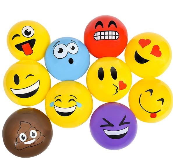 Cp 5" Emoji Emoticon Vinyl Ball ( 2 Balls Colors and Style Will Vary ...