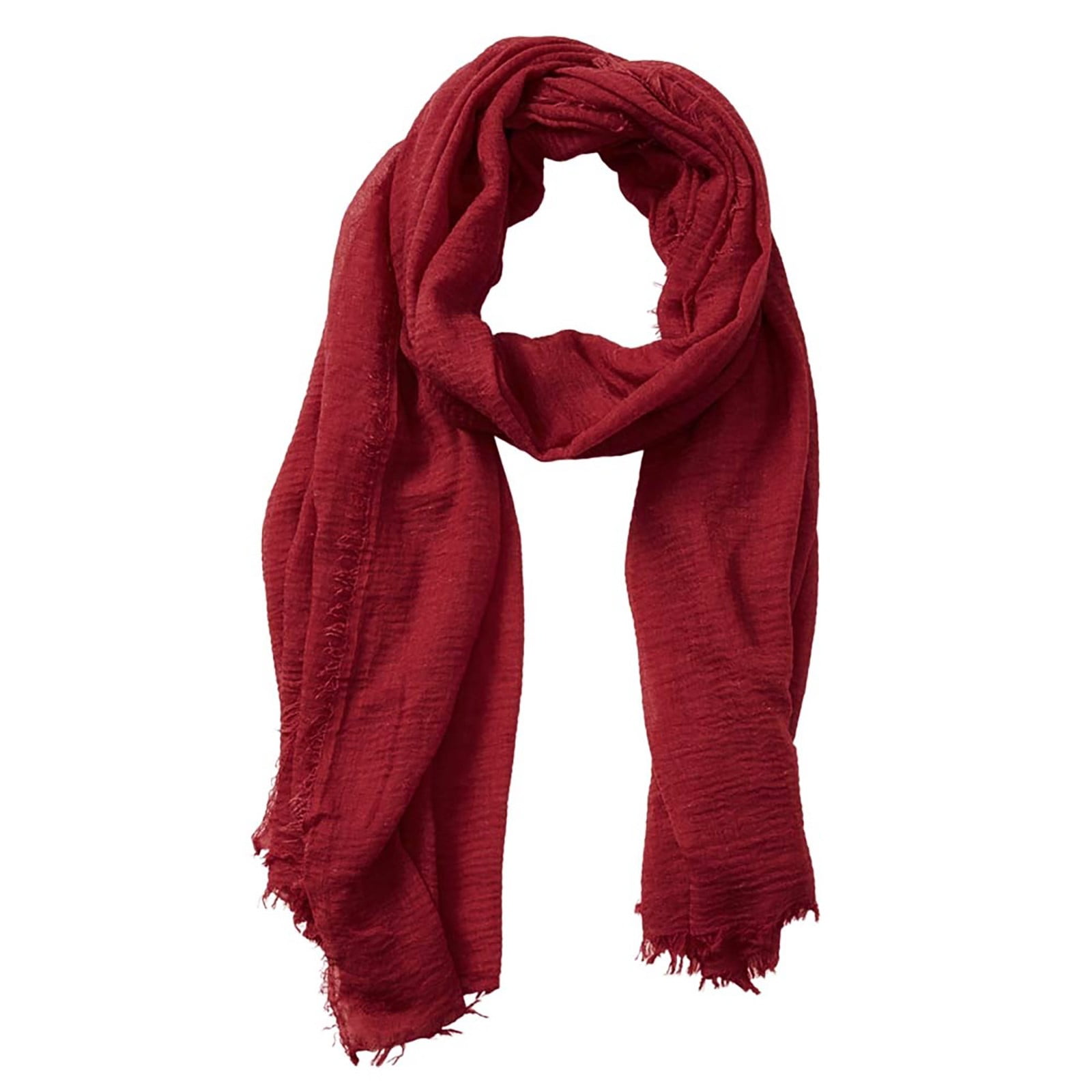 Click here for Yousnh Women Solid Crinkle Vintage Soft Scarf With... prices