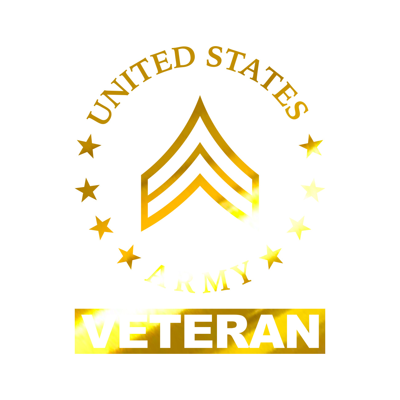 E-4 Corporal Veteran US Army Rank Sticker Decal Die Cut - Self Adhesive ...