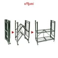 Origami R3 Foldable 3-Tiered Metal Shelving Unit & Storage Rack with ...