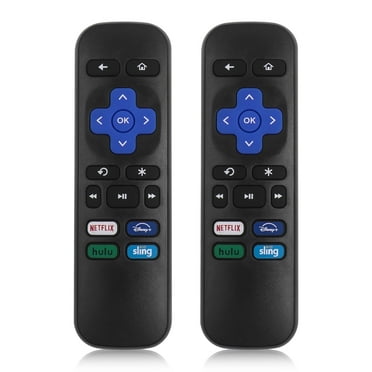 (2 pack) Roku TV Remote Control - Simple Setup & App Shortcuts ...