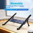 Foldable Laptop Cooling Pad With Quiet Fan And Adjustable Stand For 10 ...