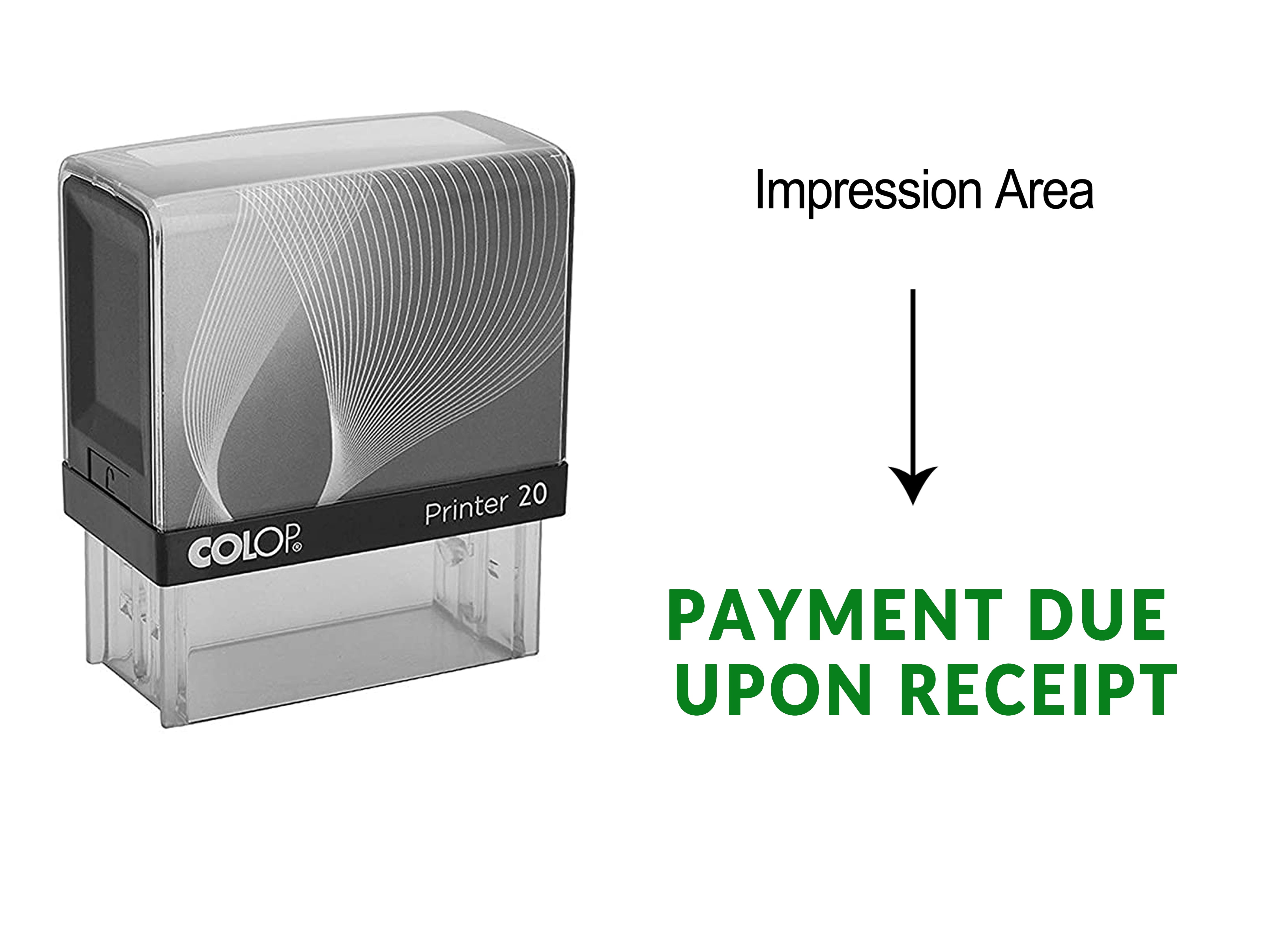 eloria Payment Due Upon Receipt Self Inking Rubber Stamp Business ...