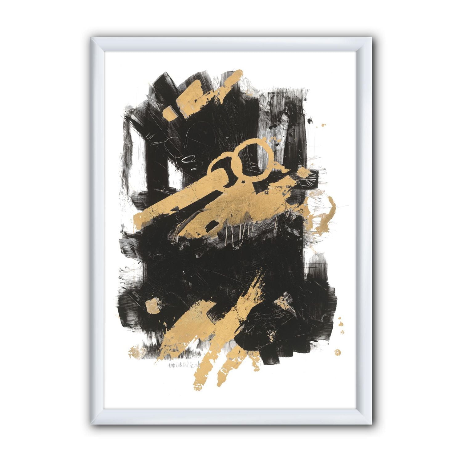 Click here for Designart Gold And Black Drift I Framed Wall Art 3... prices