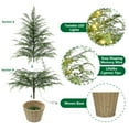 Potted 4ft Pre-Lit Twinkle LED Cypress Artificial Christmas Tree, Green ...