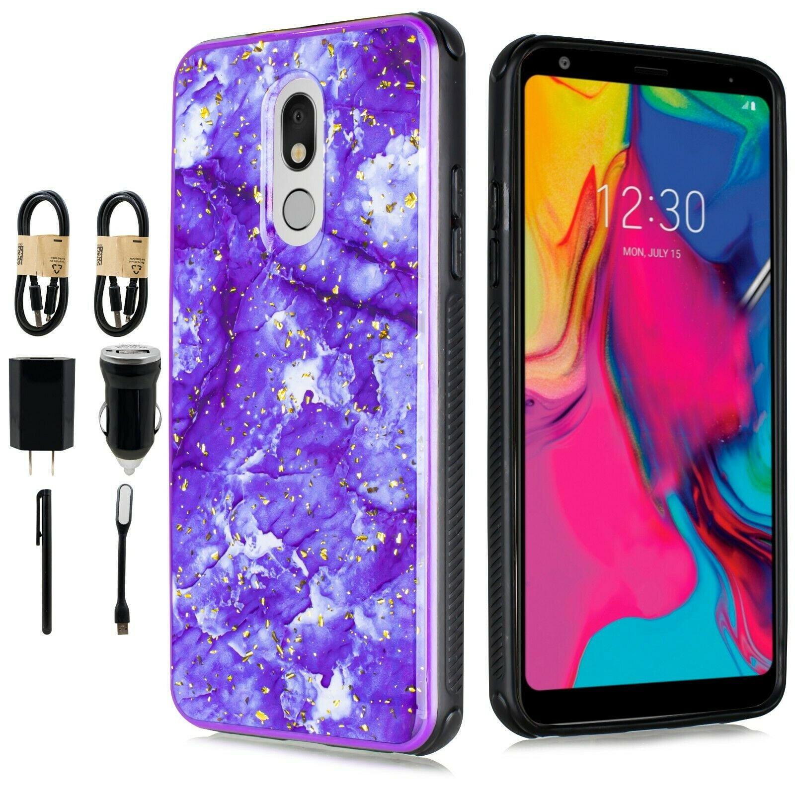 ~Value Pack~ for LG stylo 5 Marble Case Phone Case Shock Proof Edges ...