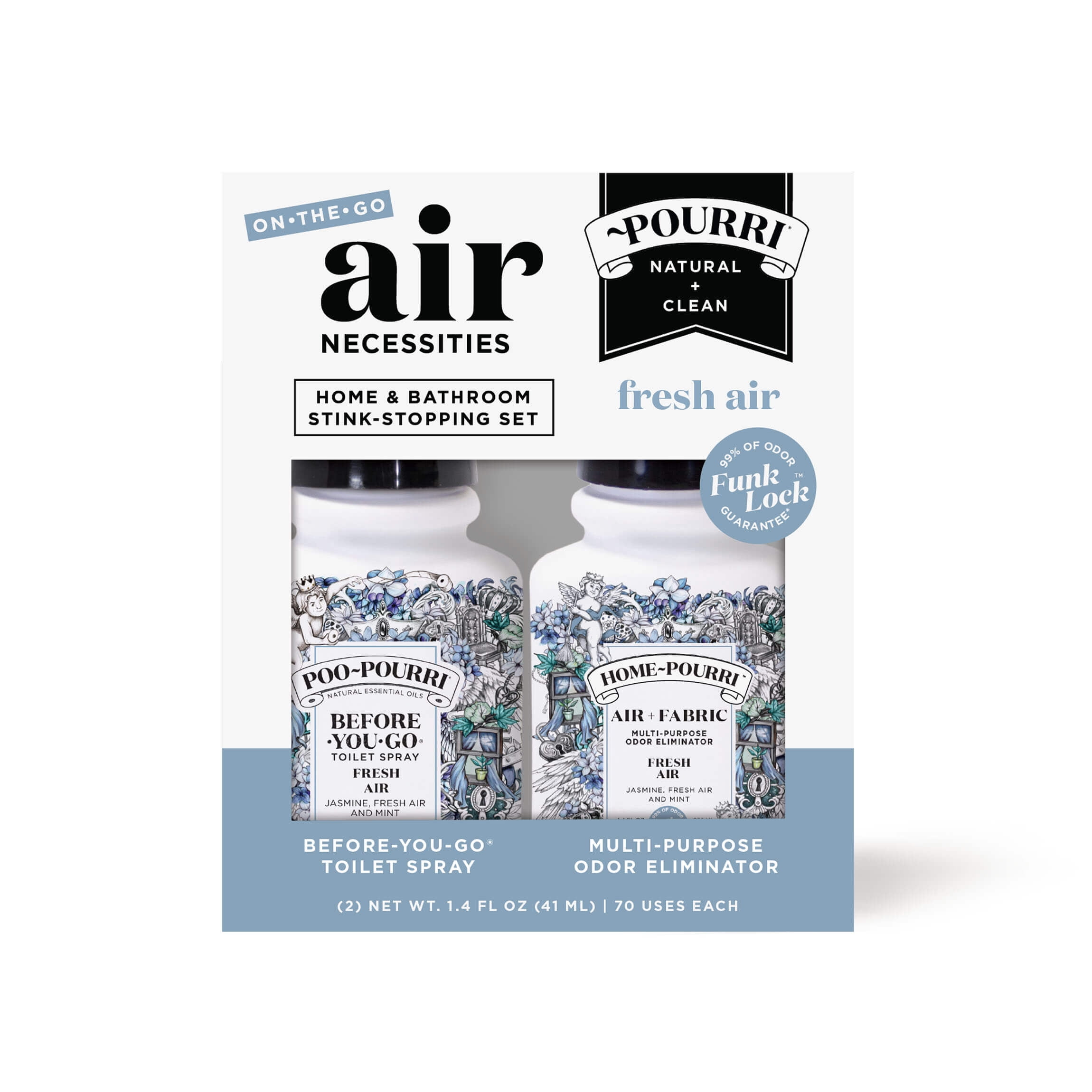 ~Pourri Air Necessities Duo Set Home~Pourri + Poo~Pourri, Fresh Air, 2 ...
