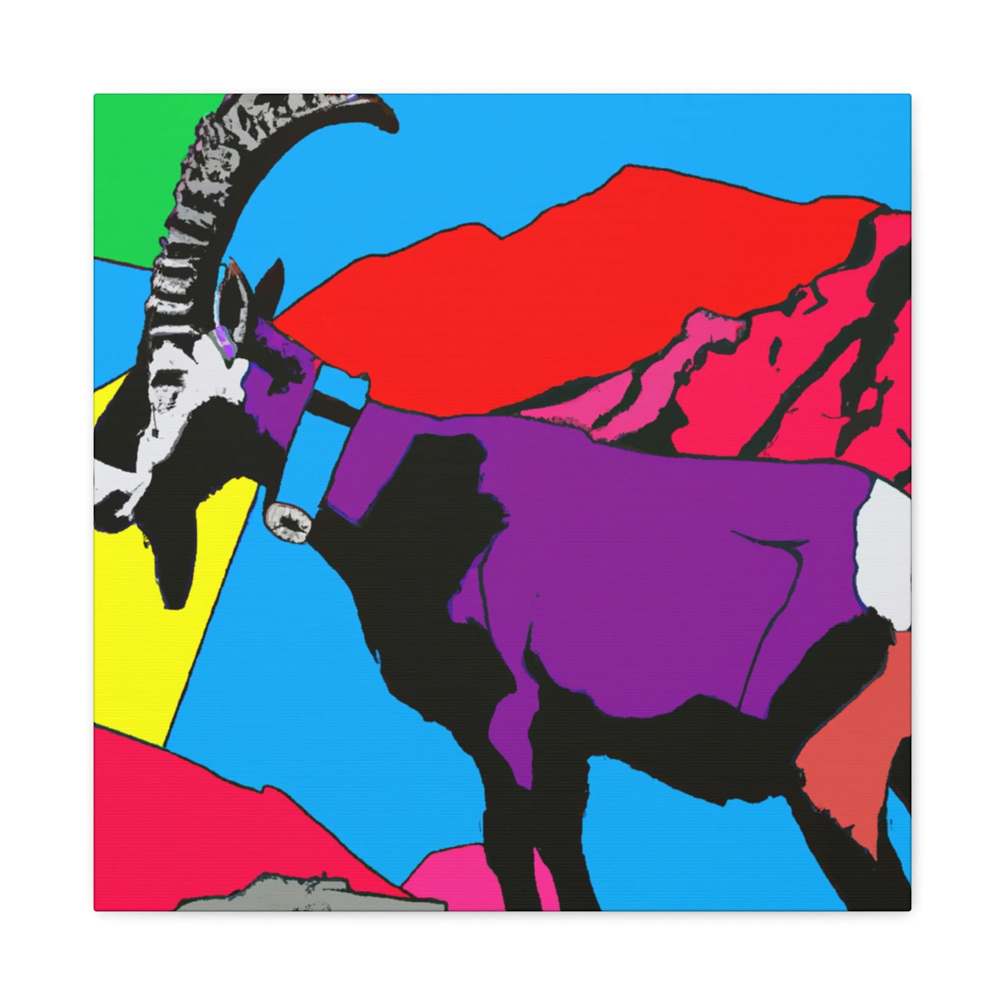 Montain Goat Pop Art - Canvas - Walmart.com