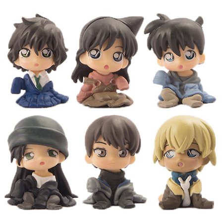 6cm Mini Conan Figure Mouri Ran Kaitou Kiddo Hattori Heiji Childhood ...