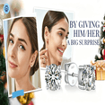 DESIGNICE 1 Carat Round Cut Moissanite Stud Earrings Sterling Silver ...