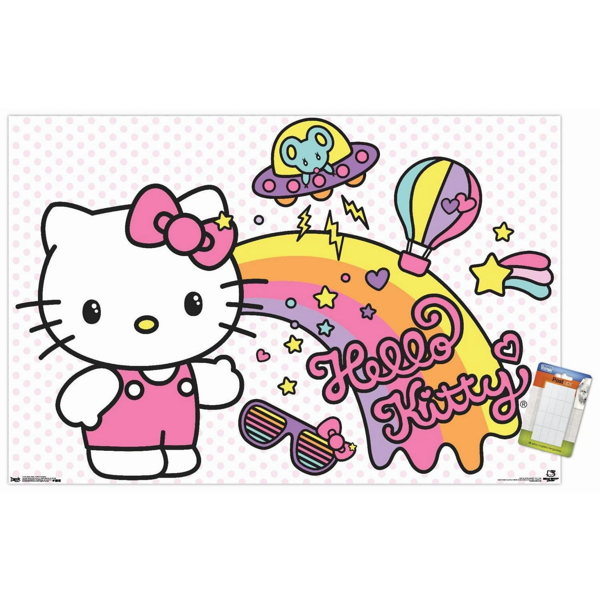 Click here for Trends International Hello Kitty - Retro Rainbow W... prices