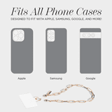 Case-Mate Cell Phone Charm Strap with Beaded Pearls and Gold - Hands ...