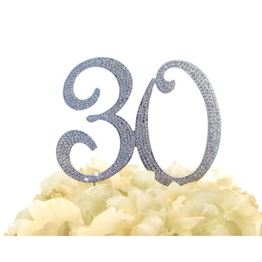 Unik Occasions Sparkling Collection Monogram Cake Topper, Number ...