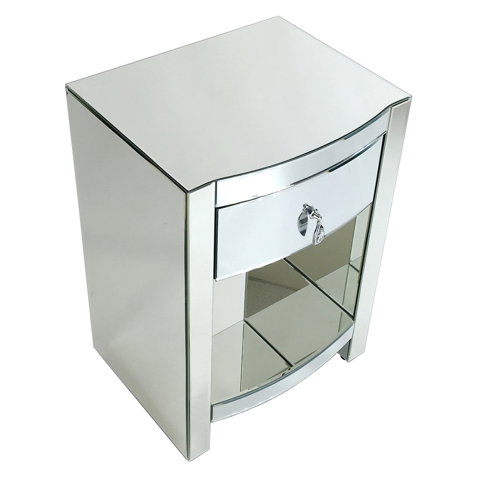 Wayborn Curved 1 Drawer Side Table - Walmart.com