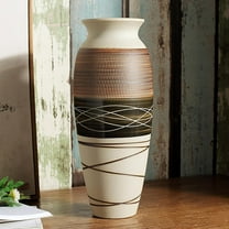 Ceramic Rustic Farmhouse Vase 12.6 Large Vintage Flower vase for Home ...