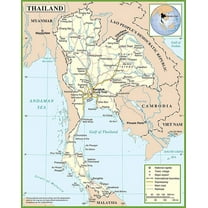 Iconic Arts Laminated 26x24 Poster: Resource Map - The Geography of The ...