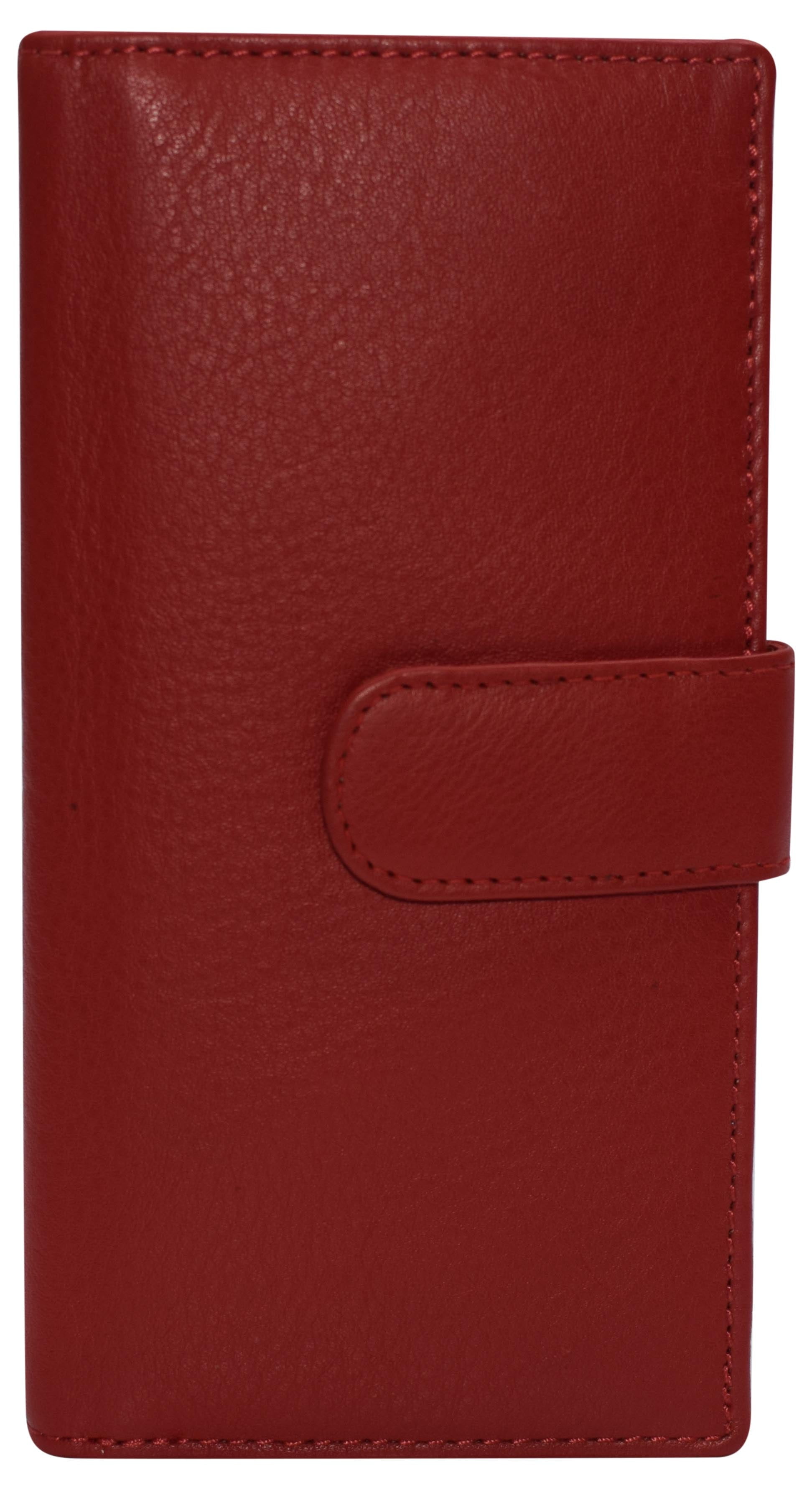 Real Leather Checkbook Cover RFID Wallets For Women Duplicate Check ...