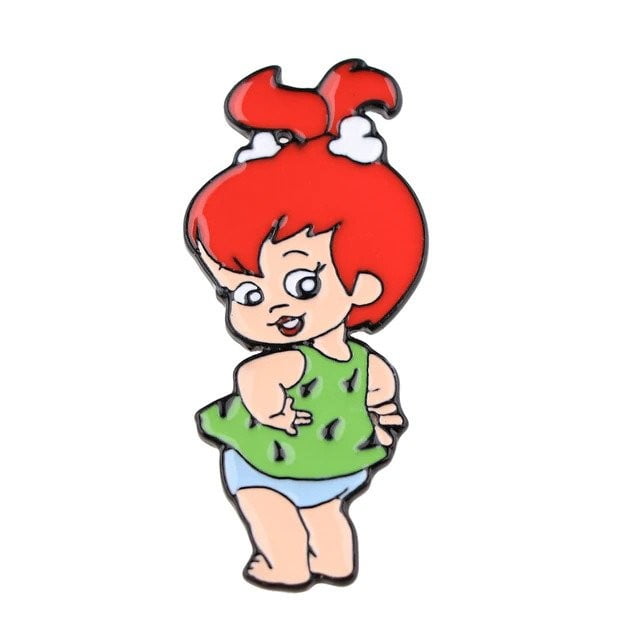 The Flintstones Pebbles Cartoon Character 1.25 Inches Tall Enamel Metal ...