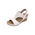 Bkhluea Women Perforated Slingback Wedge Sandals Comfortable Footwear ...