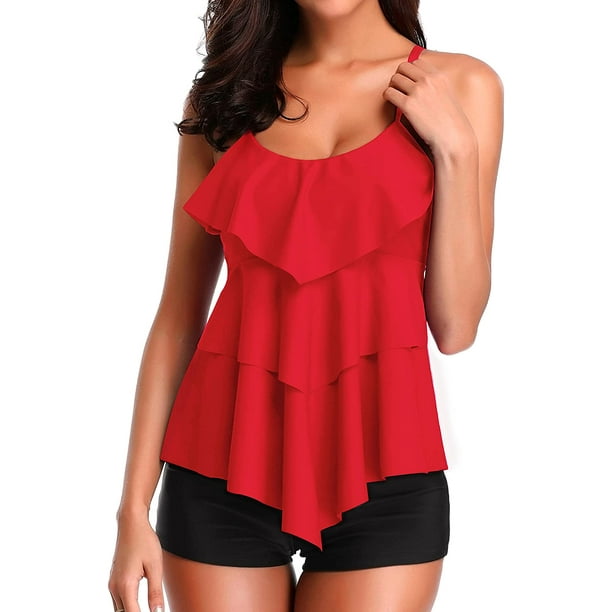 Holipick Women Tankini Swimsuits Two Piece Tummy Control Bathing Suits ...