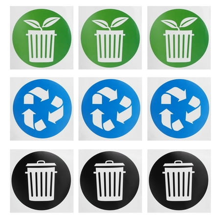 Trash Sticker, Recycle Decal Trash Decal, Circular Garbage Collection ...