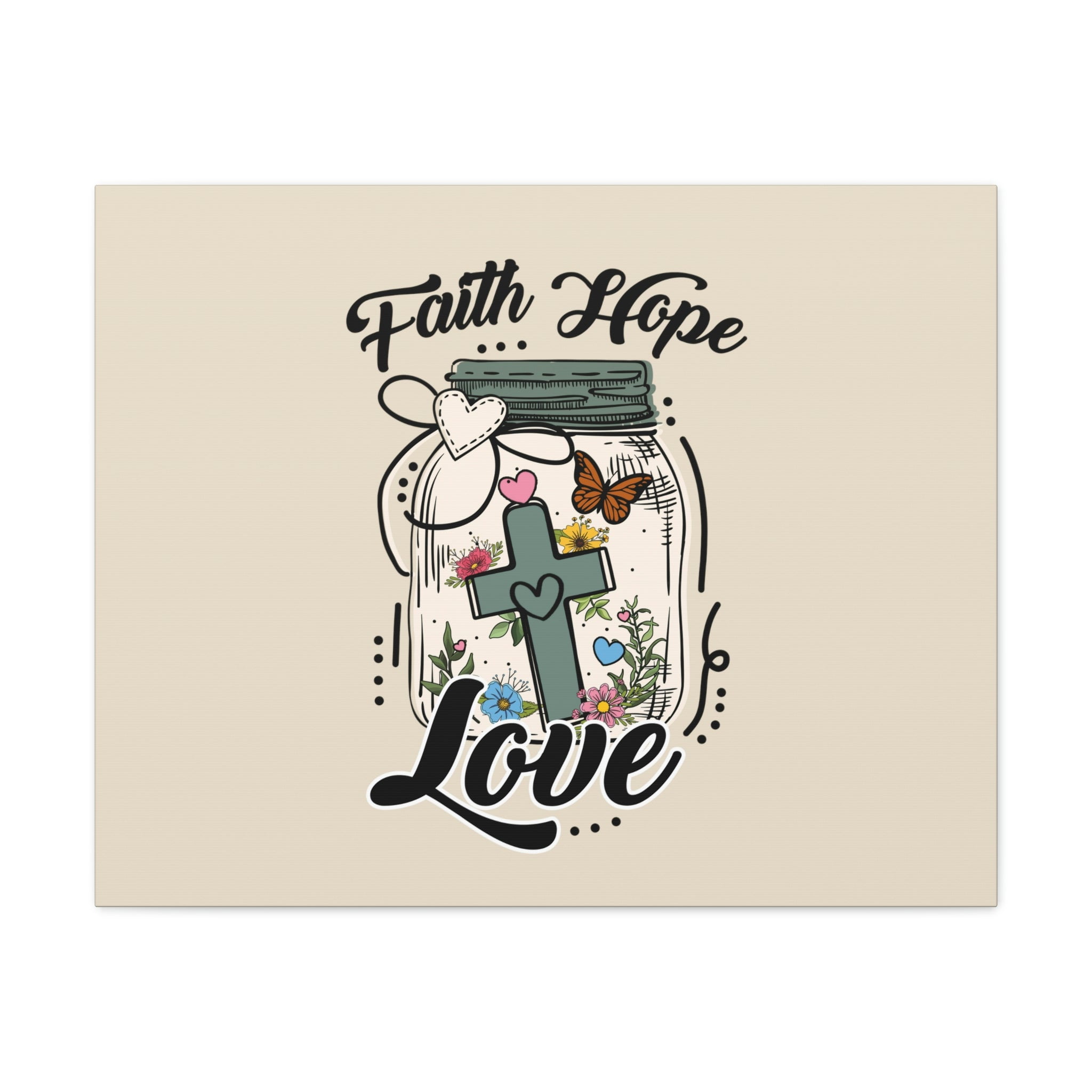 Scripture Walls Faith, Hope, Love Cross In A Jar 1 Corinthians 13:13 ...