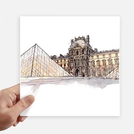 Louvre Museum in Paris France Sticker Tags Wall Picture Laptop Decal ...