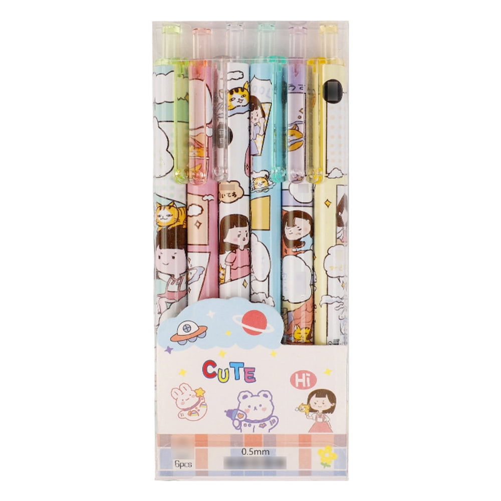 SagaSave Plastic Gel Pens Smooth Writing Retractable Refillable Black ...