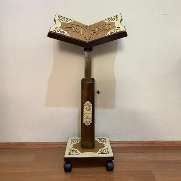 Acahhotxx Bookshelf Wooden Bible Books Storage Display Rack Retro Kuran ...