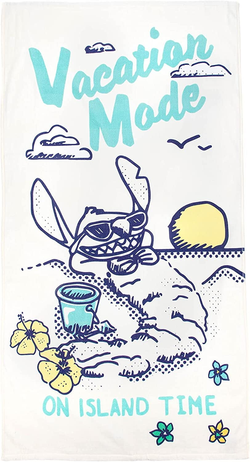 Lilo & Stitch Island Time Kids Large Bath/Pool/Beach Towel, 100% Cotton ...