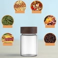 Glass Food Storage Jar with Airtight Maple Wood Lid for Coffee, Tea ...
