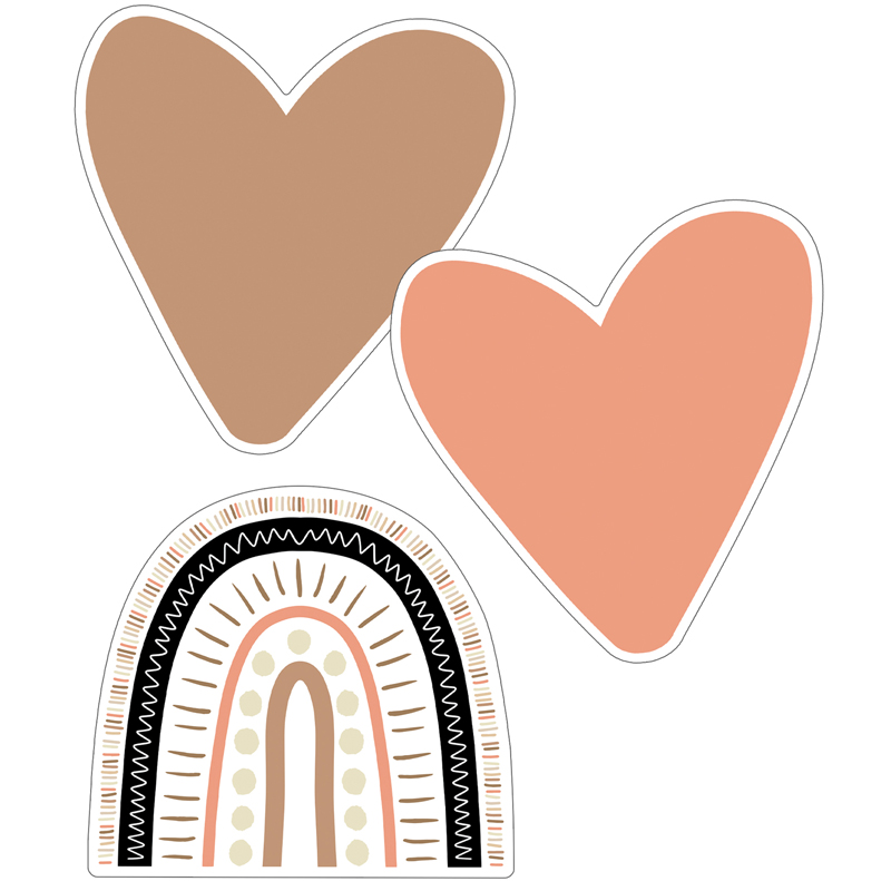 Simply Stylish Boho Rainbows & Hearts Cut-Outs, Pack of 36 | Bundle of ...