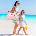 20.5"x15" Large Beach Tote Bag with Rope Handles, Waterproof Nylon ...