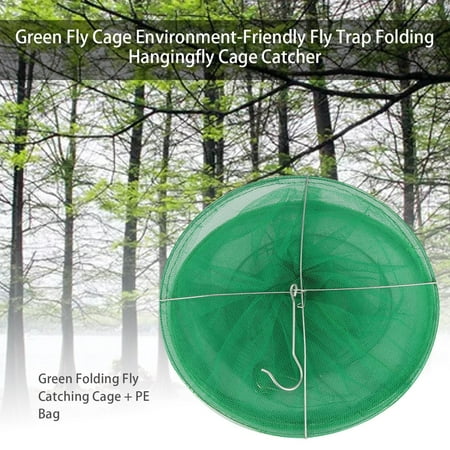 Green Fly Cage Fly Trap Environment-Friendly Fly Trap Folding Hanging ...