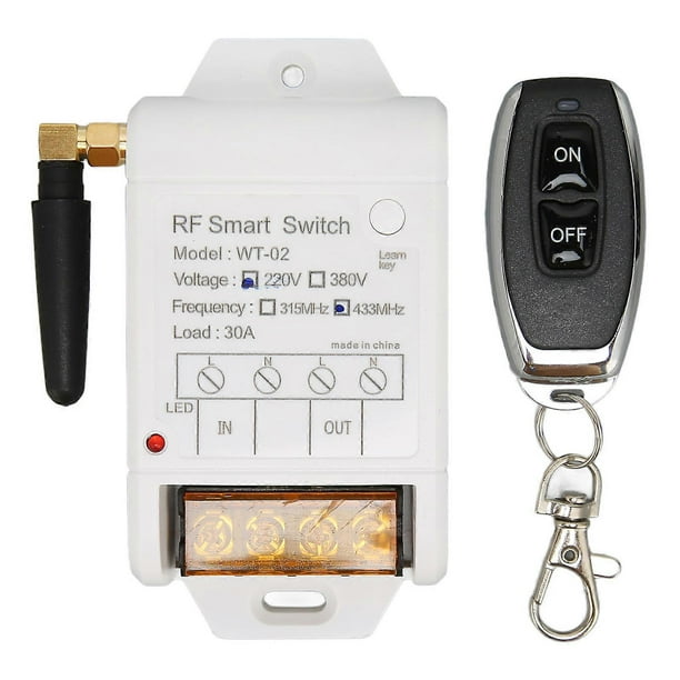 Relay Wireless RF Switch 433MHz 30A Wireless Switch Receiver ...