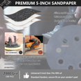 100PCS 5 Inch Hook and Loop Sanding Discs 2000 Grit, 8 Hole Wet Dry ...
