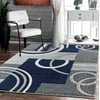 Glory Rugs Area Rug Modern 8x10 Dark red Circles Geometry Soft Hand ...