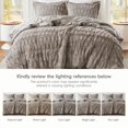 3 PCS Full/Queen Solid Faux Fur Comforter Mini Set Gray - Walmart.com