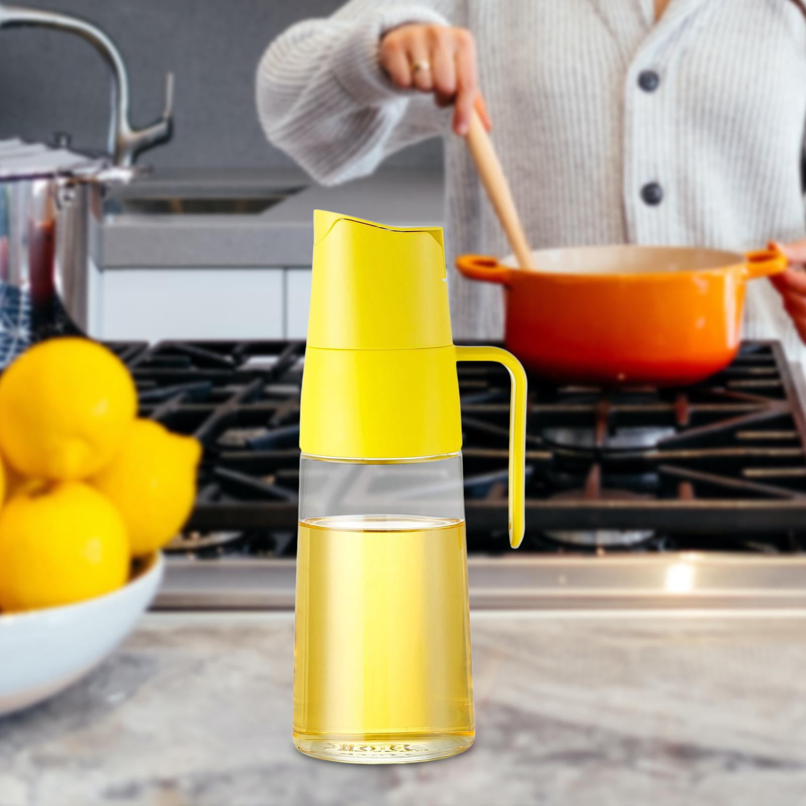 600ml Oil Bottle Automatic Open and Close Lid Oiler for Seasoning ...