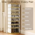 Foldable Shoe Rack Organizer Folding Shoe Boxes, Storage Shoe Cabinet ...