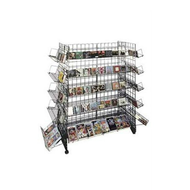Black CD/DVD Grid Gondola Unit - Walmart.com